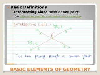 Geometry 1 basic definitions | PDF