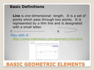 Geometry 1 basic definitions | PPT