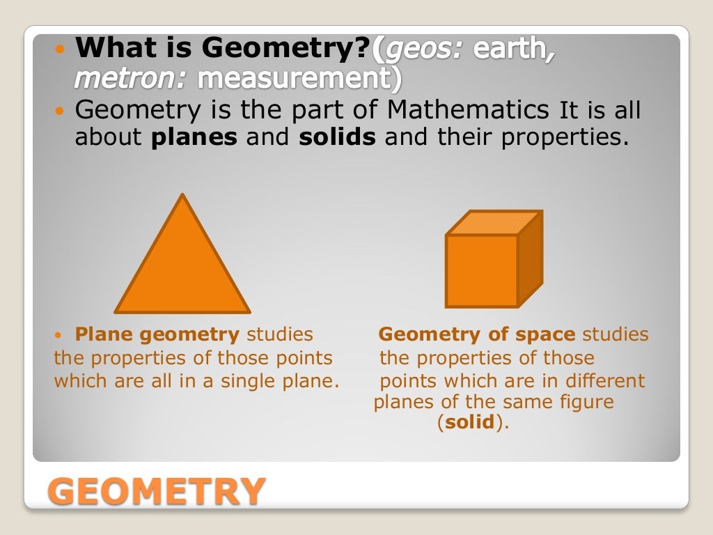 Geometry 1 basic definitions