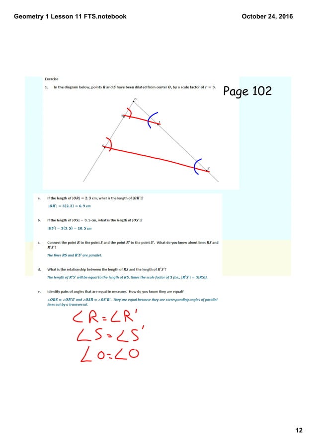 Geometry 1 lesson 11 fts | PDF | Physics | Science