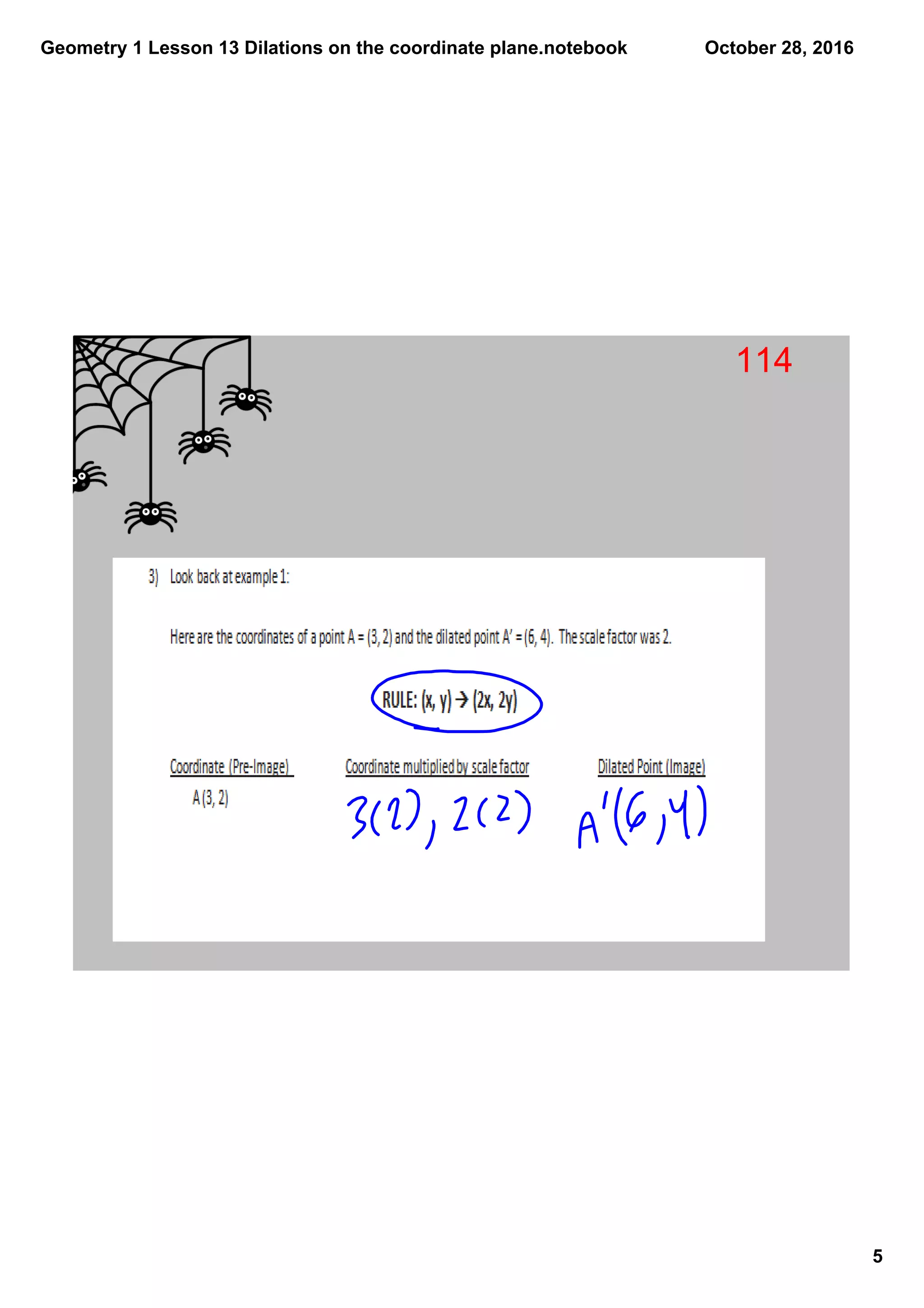 Geometry 1 lesson 13 dilations on the coordinate plane | PDF