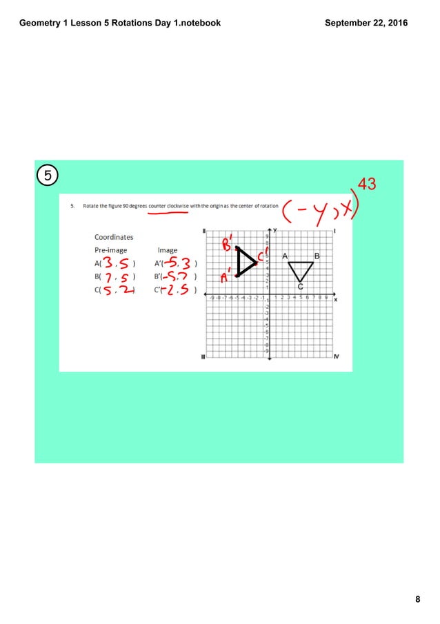 Geometry 1 lesson 5 rotations day 1 | PDF | Physics | Science