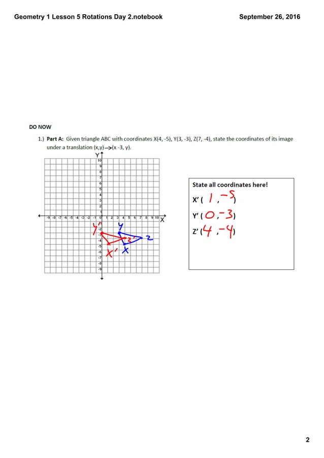 Geometry 1 lesson 5 rotations day 2 | PDF