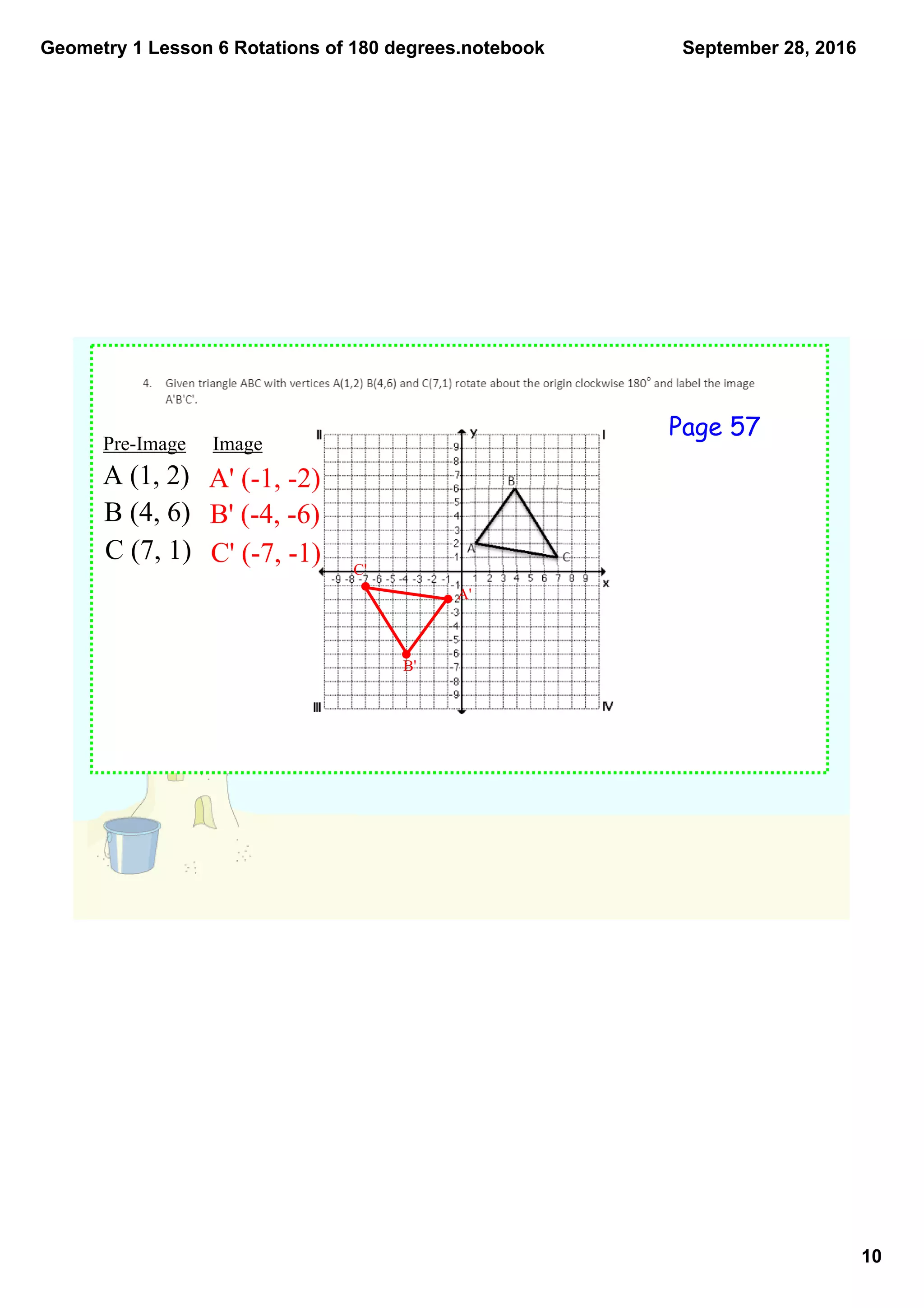 Geometry 1 lesson 6 rotations of 180 degrees | PDF