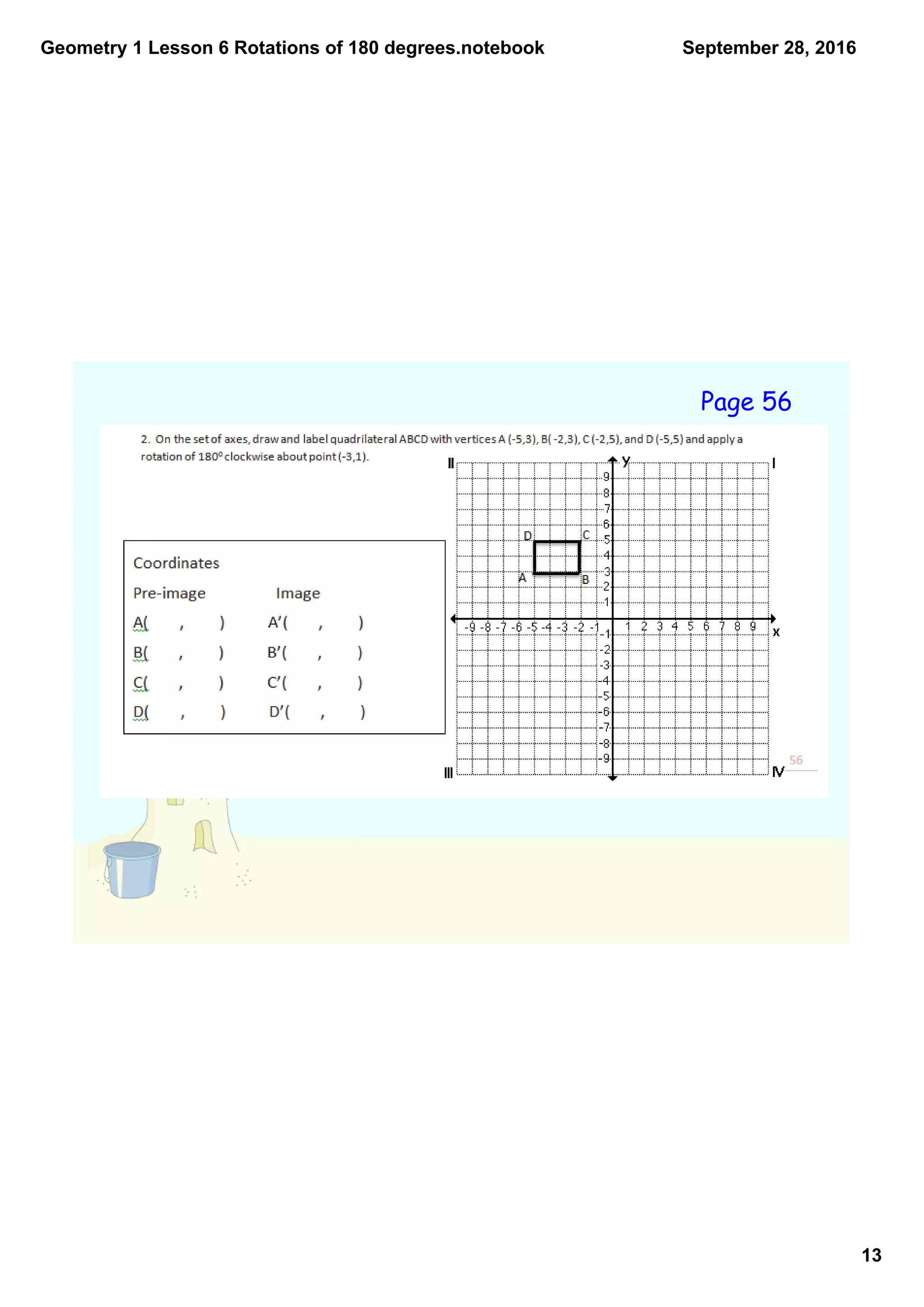 Geometry 1 lesson 6 rotations of 180 degrees | PDF