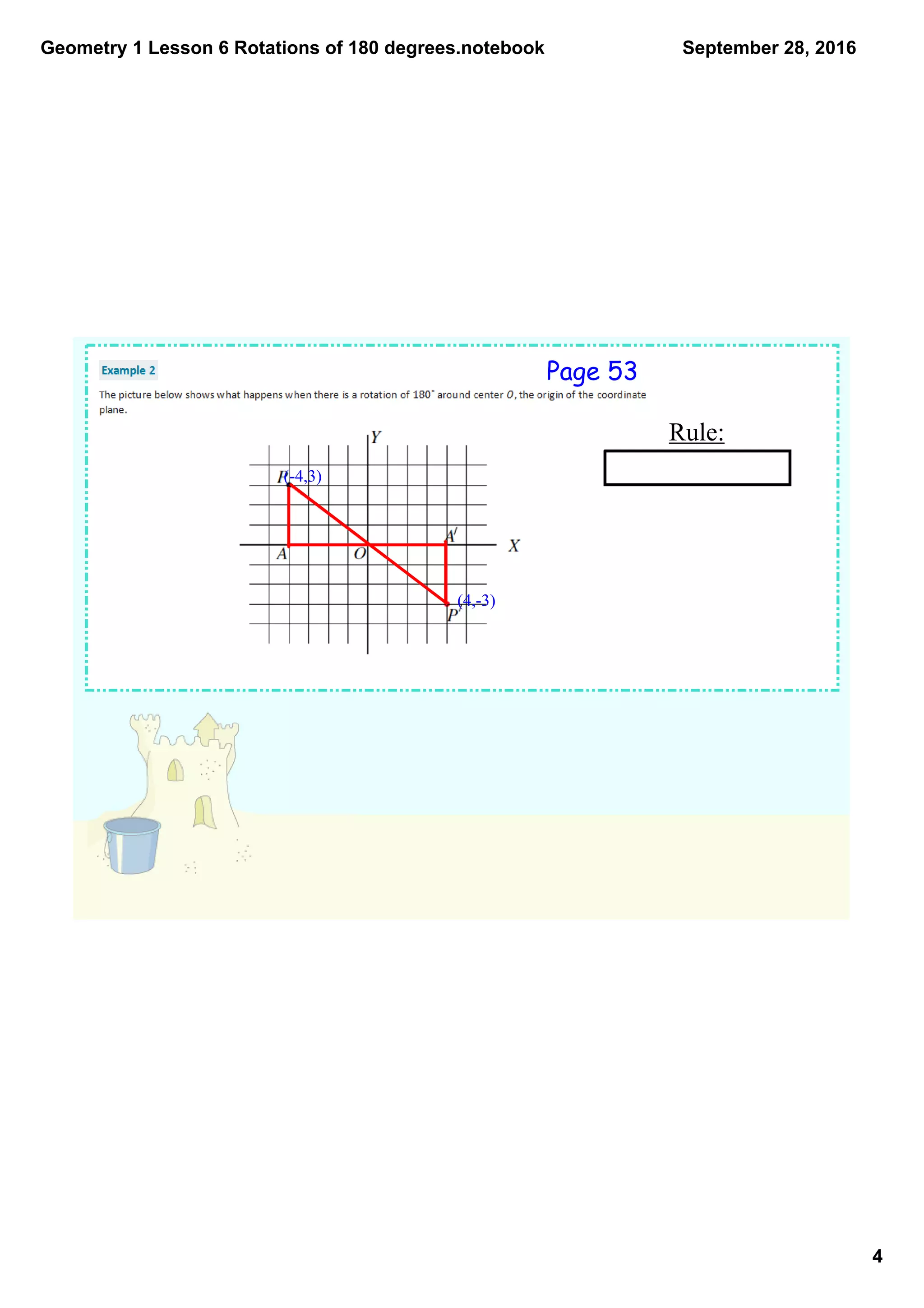 Geometry 1 lesson 6 rotations of 180 degrees | PDF