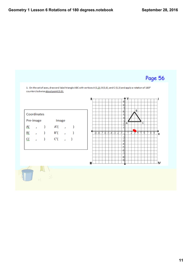 Geometry 1 lesson 6 rotations of 180 degrees | PDF