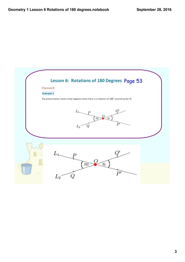 Geometry 1 lesson 6 rotations of 180 degrees | PDF
