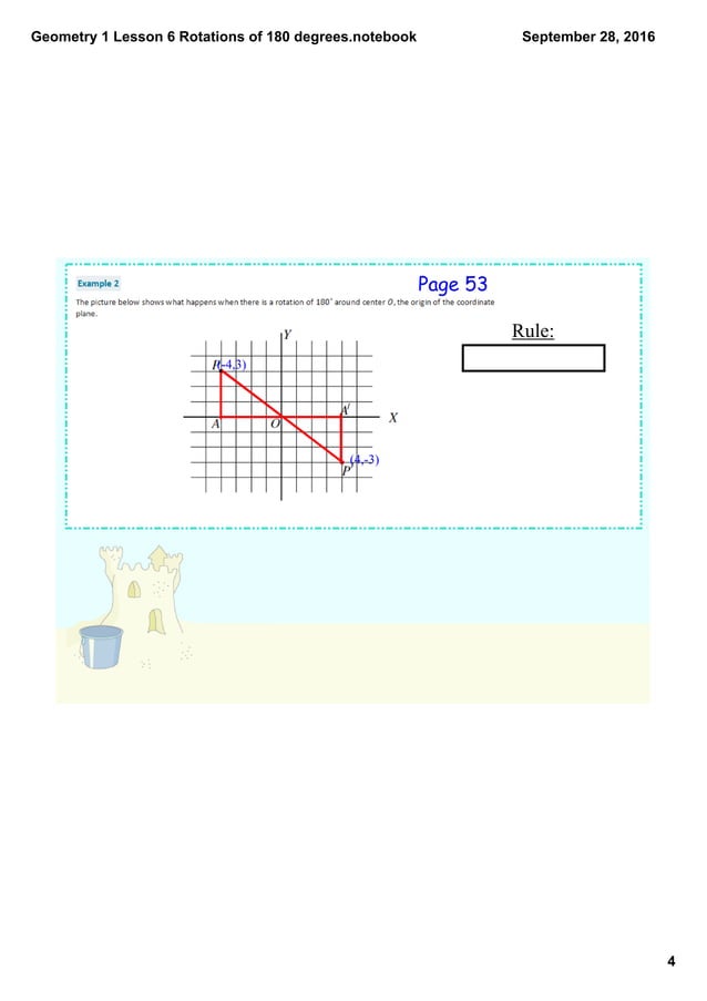 Geometry 1 lesson 6 rotations of 180 degrees | PDF