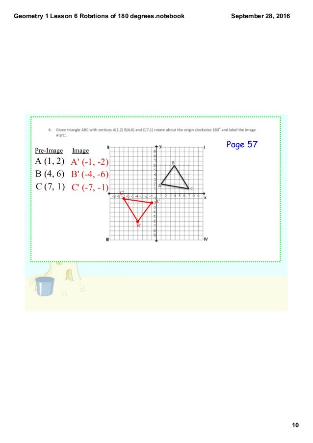 Geometry 1 lesson 6 rotations of 180 degrees