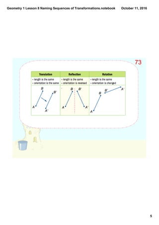 Geometry 1 lesson 8 naming sequences of transformations | PDF | Physics | Science