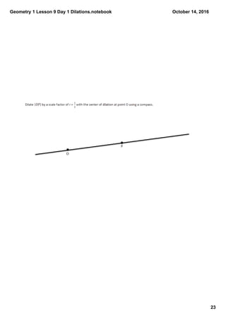 Geometry 1 lesson 9 day 1 dilations | PDF | Physics | Science