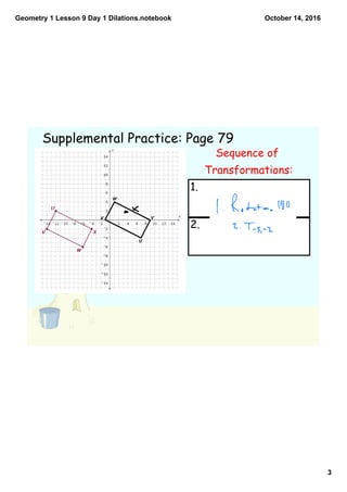Geometry 1 lesson 9 day 1 dilations | PDF | Physics | Science