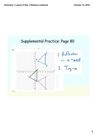 Geometry 1 lesson 9 day 1 dilations | PDF | Physics | Science