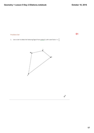 Geometry 1 lesson 9 day 2 dilations | PDF | Free Download