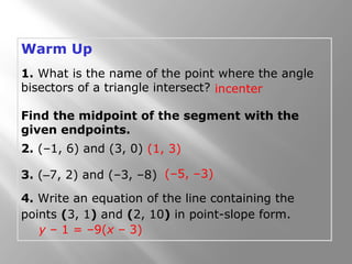 Geometry 201 unit 5.4 | PPT