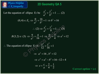 2D Geometry QA 5 | PPTX | Physics | Science