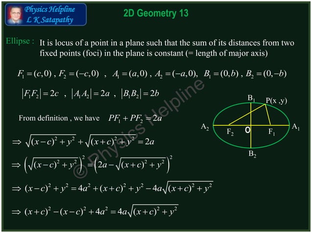 2D Geometry.13/ Theory of Ellipse | PPTX