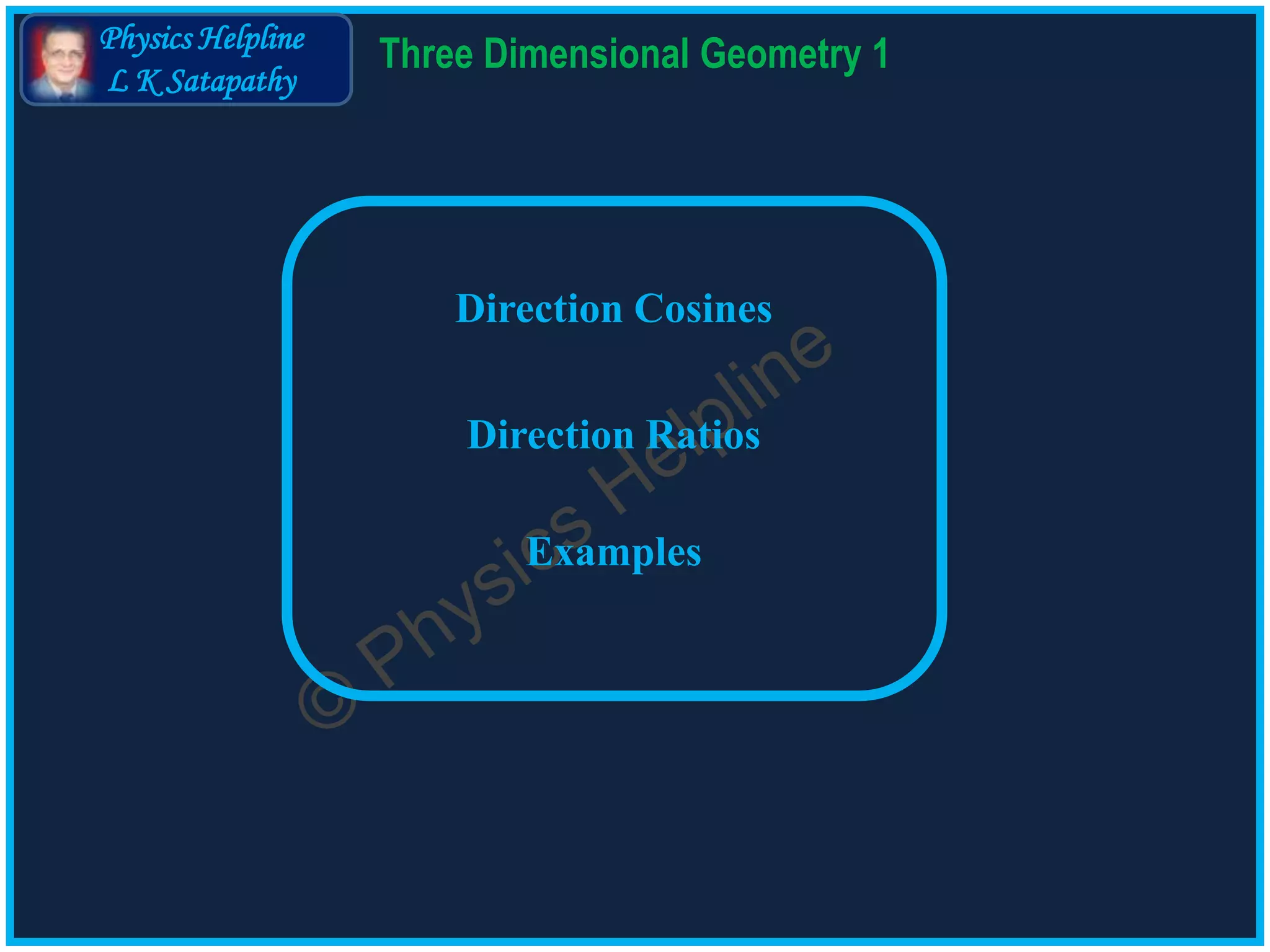 3D Geometry Theory 1 | PPTX