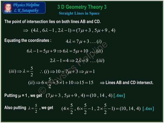 3D Geometry Theory 3 | PPT