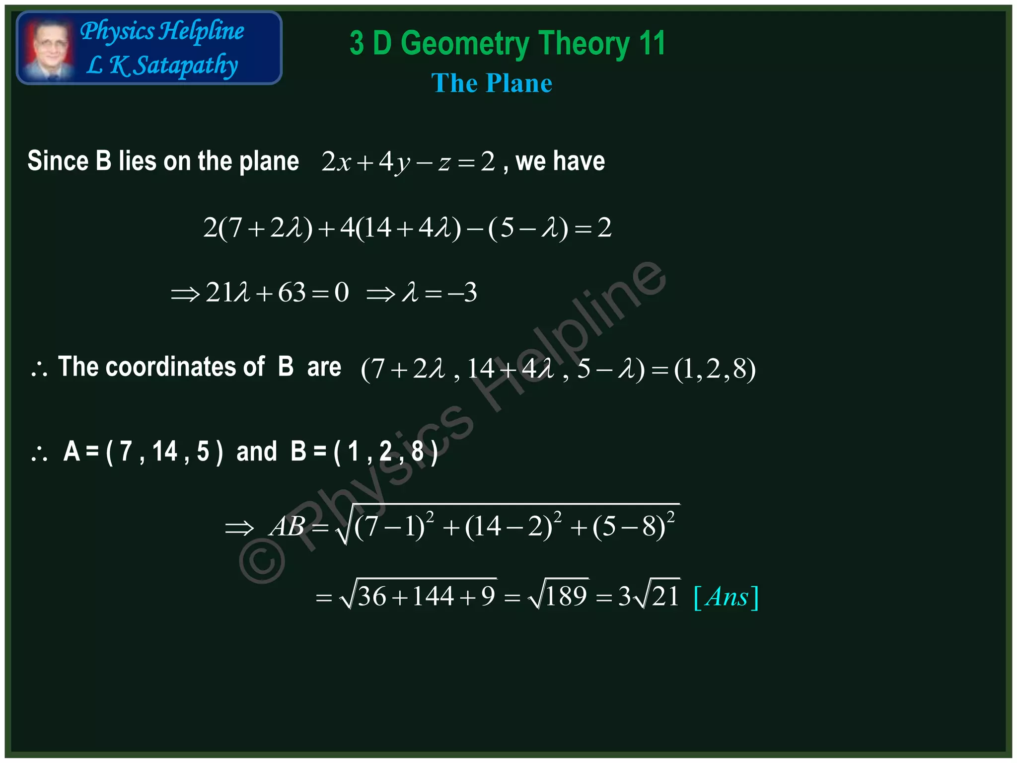 3D Geometry Theory 11 | PPTX