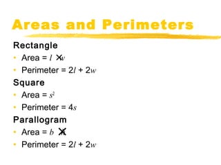 Geometry and measurement review | PPT