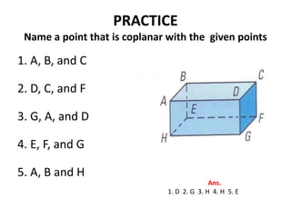 GEOMETRY: POINTS, LINES. PLANE | PPTX