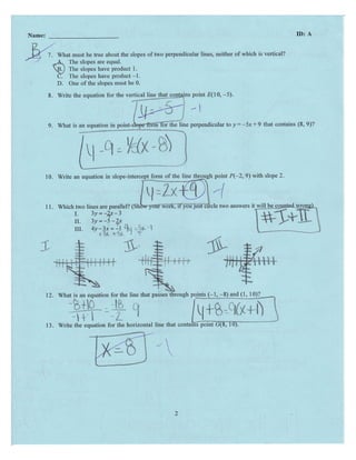 Geometry Chapter 3 Test Scores and Retake Test | PDF | Physics | Science