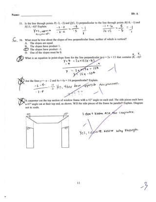 Geometry Chapter 3 Test Scores and Retake Test | PDF | Physics | Science