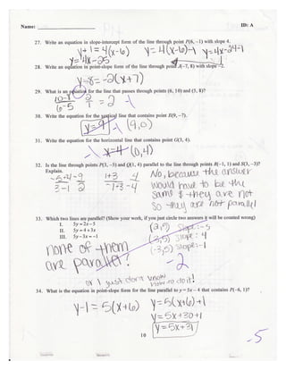 Geometry Chapter 3 Test Scores and Retake Test | PDF | Physics | Science