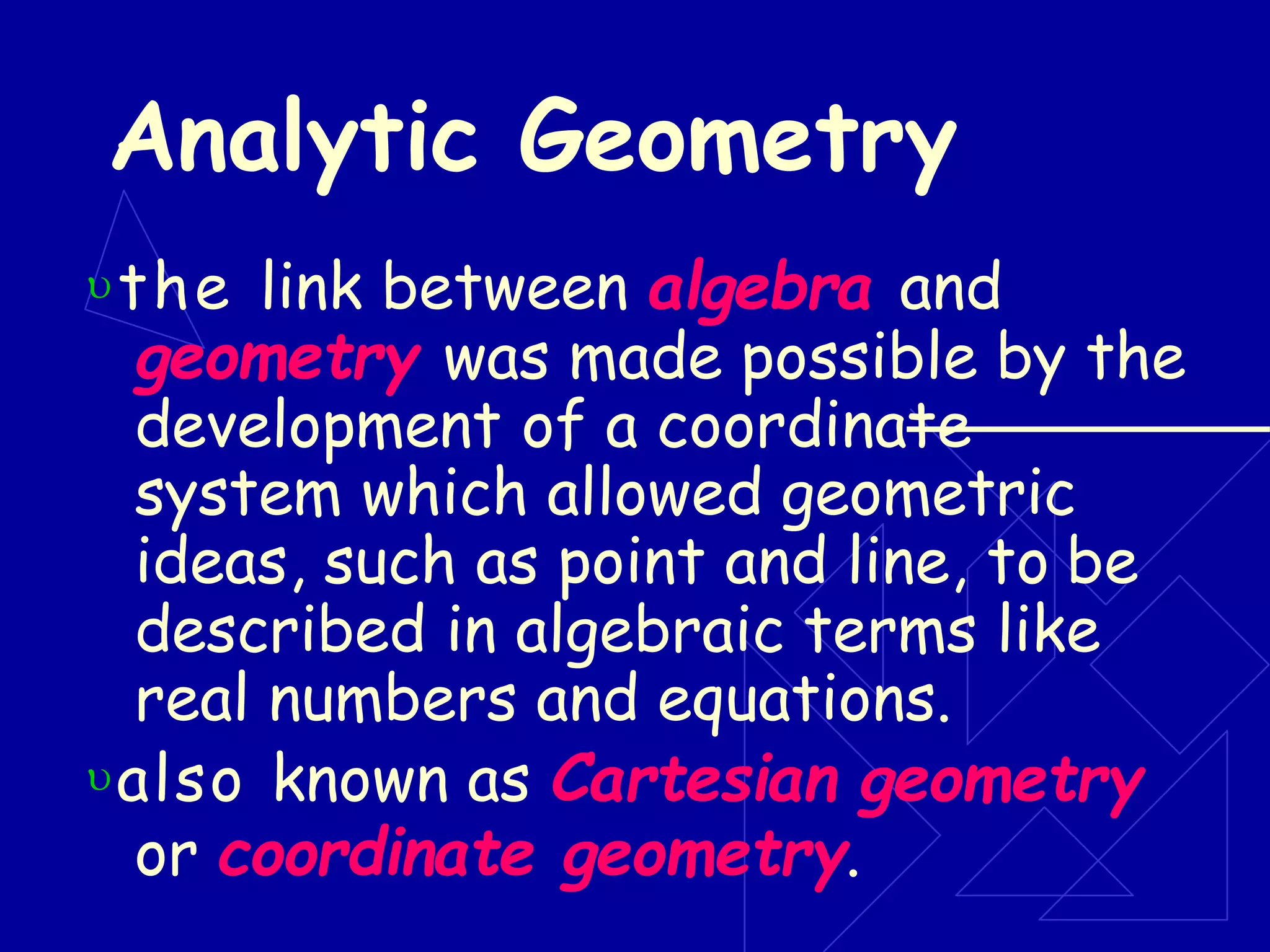 Coordinate Geometry Basics Pptx
