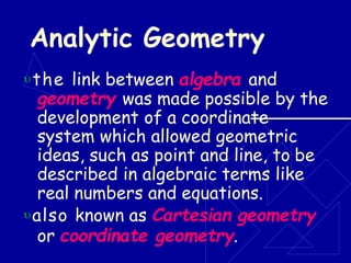 coordinate geometry basics | PPTX