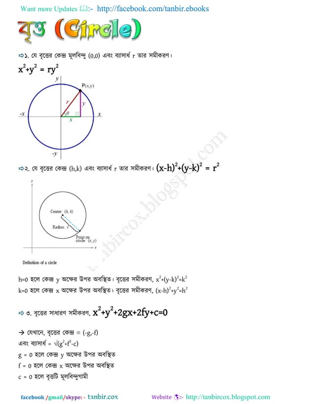 Geometry equation hsc & honours (short technique & formulas) 13 | PDF