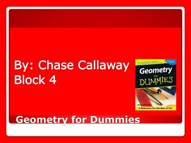 Geometry For Dummies | PPTX | 3-D Graphics | Computer Software and ...