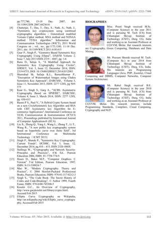 Geometry in cryptography a review | PDF