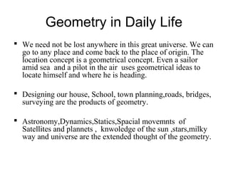 Geometry in daily life | PPT