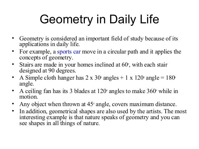 Geometry in daily life