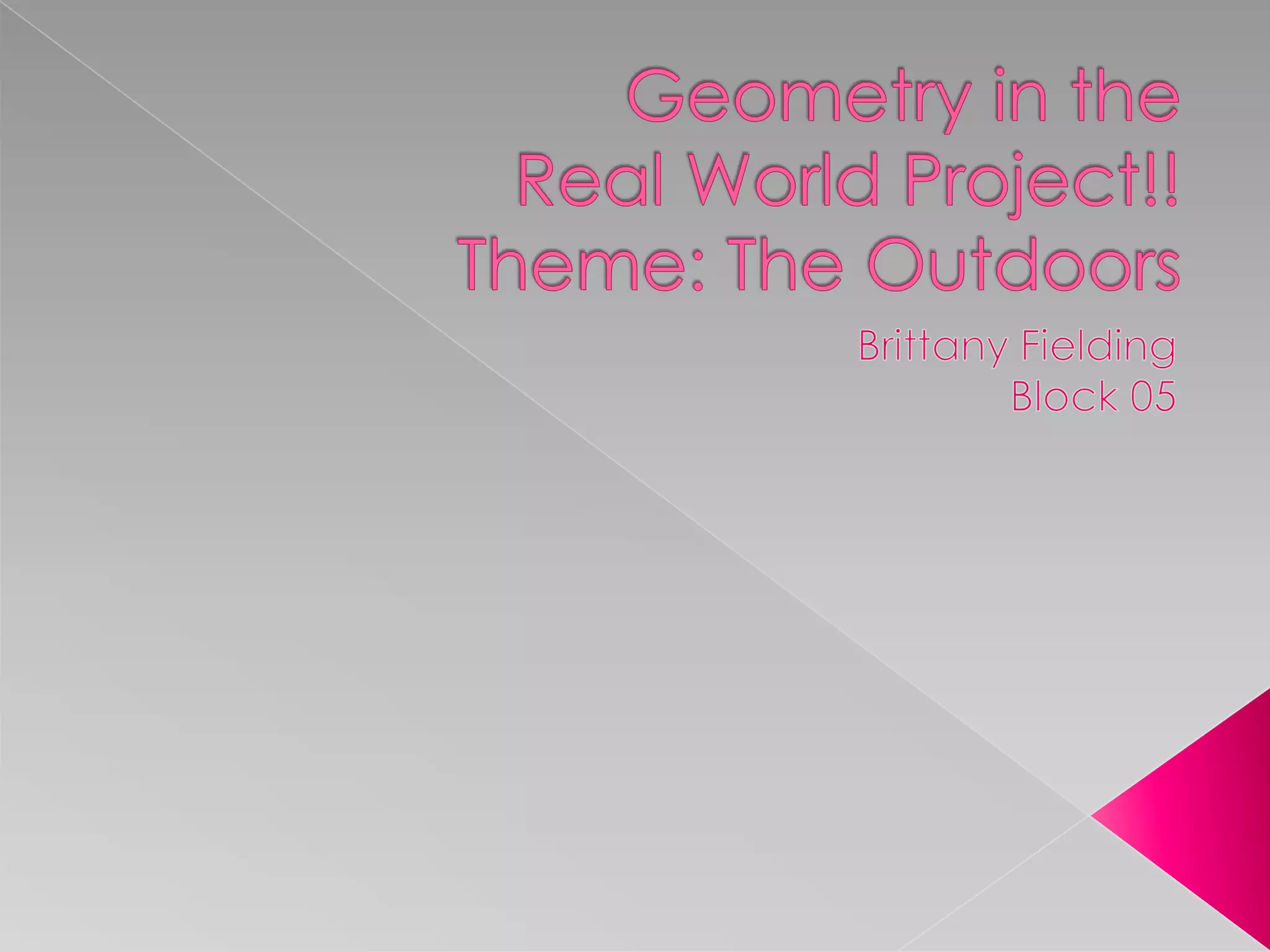 Geometry In The Real World Project | PPT