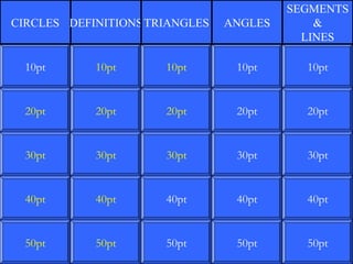 Geometry jeopardy | PPT