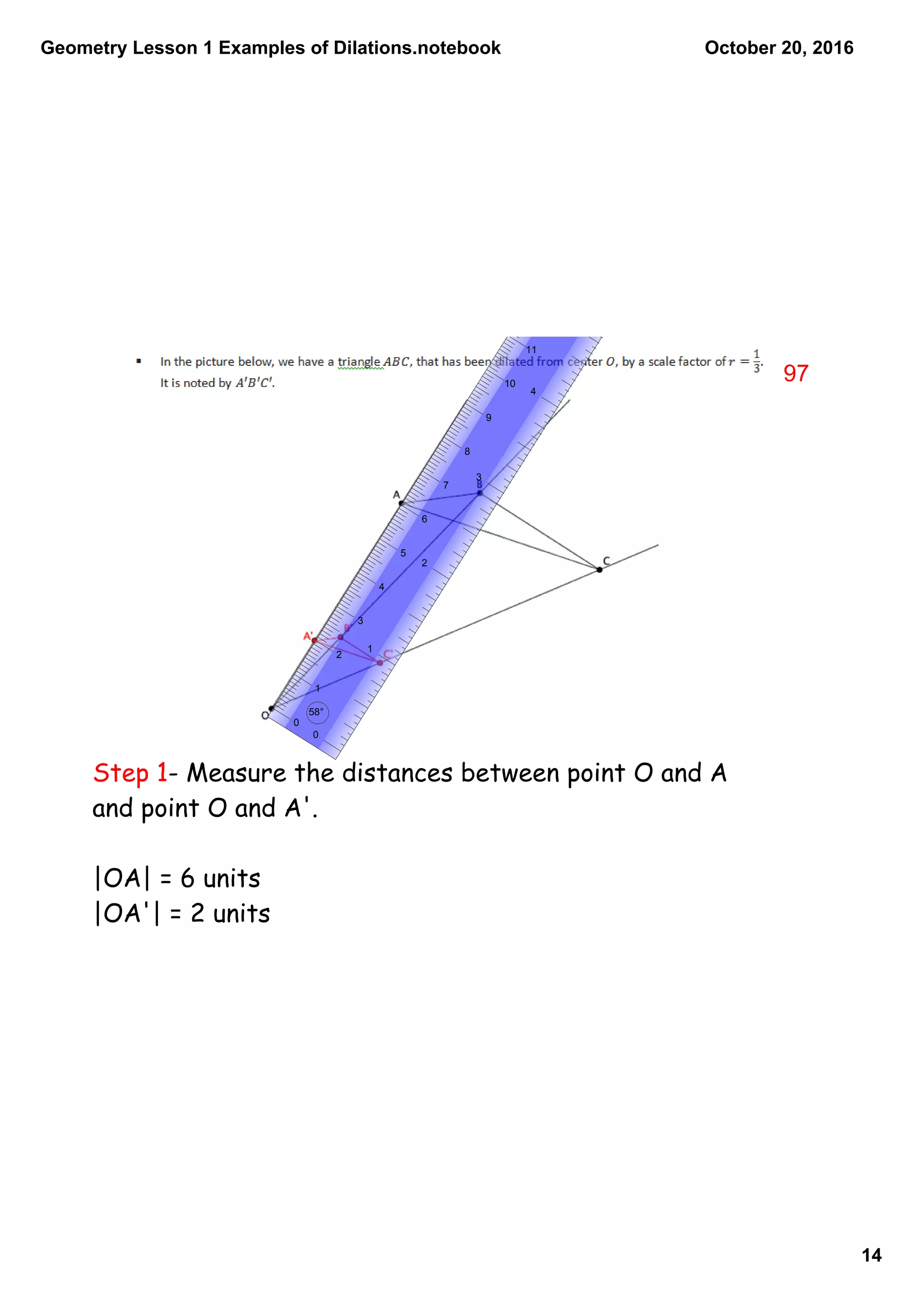 Geometry lesson 10 examples of dilations | PDF