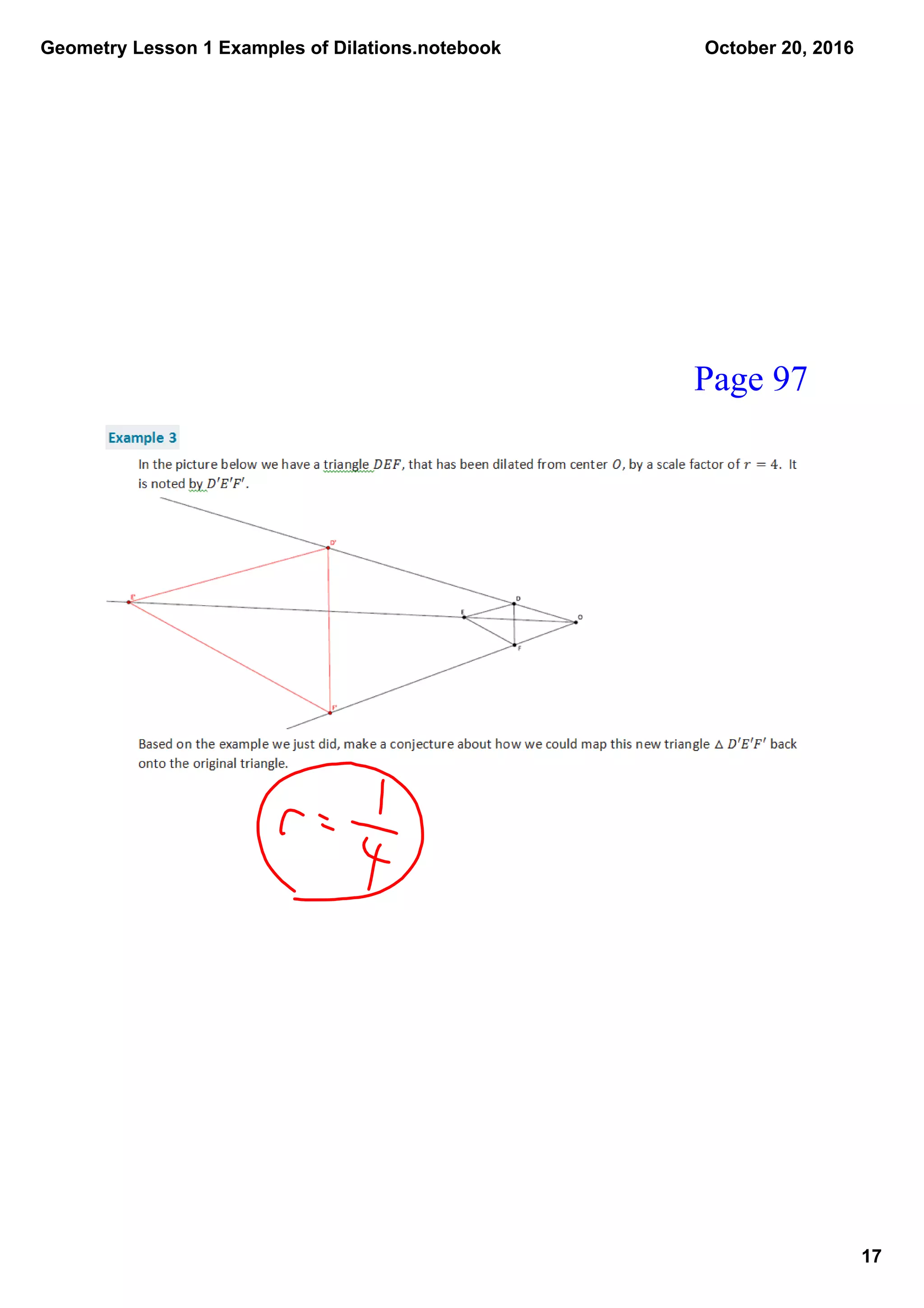 Geometry lesson 10 examples of dilations | PDF