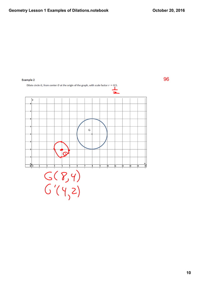 Geometry lesson 10 examples of dilations | PDF
