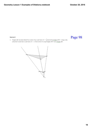 Geometry lesson 10 examples of dilations | PDF