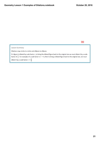 Geometry lesson 10 examples of dilations | PDF