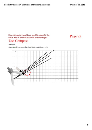 Geometry lesson 10 examples of dilations | PDF