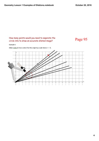 Geometry lesson 10 examples of dilations | PDF