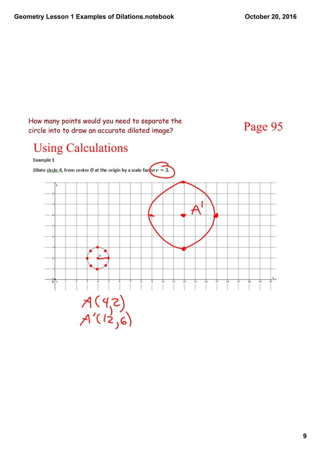 Geometry lesson 10 examples of dilations | PDF