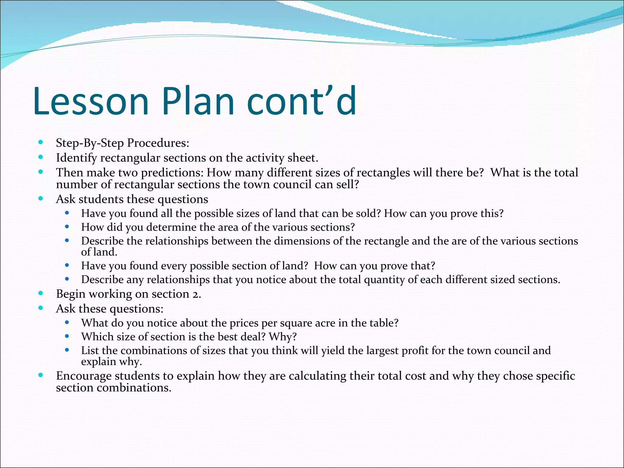 Geometry lesson plan | PPT | Education