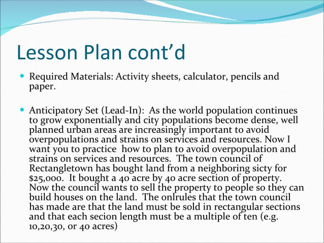 Geometry lesson plan | PPT | Education