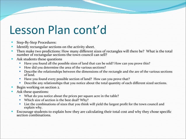 Geometry lesson plan | PPT | Education